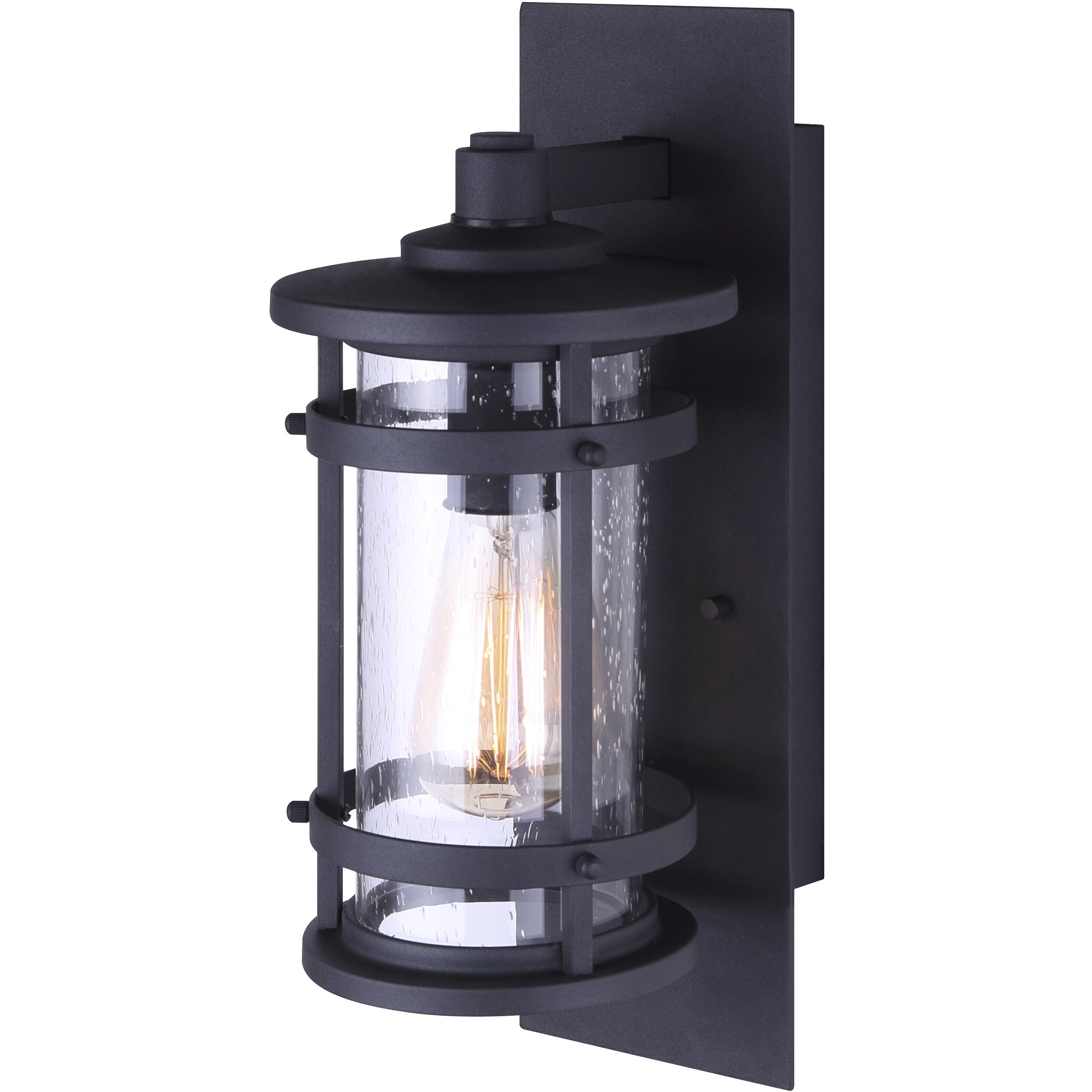 Canarm IOL341BK Madison 1 Light 20 inch Black Outdoor Wall Light